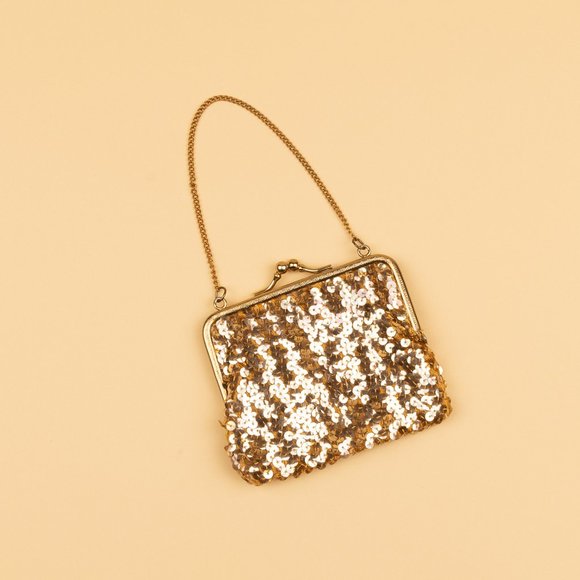 Bags | Vintage Gold Sequence Purse | Poshmark